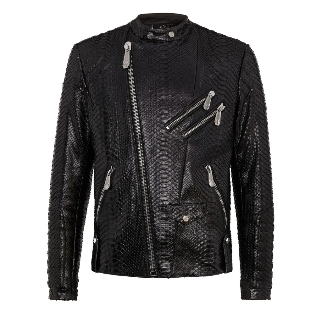 Philipp Plein Python Biker Jacket - Leather Guys: Luxury Leather Jackets