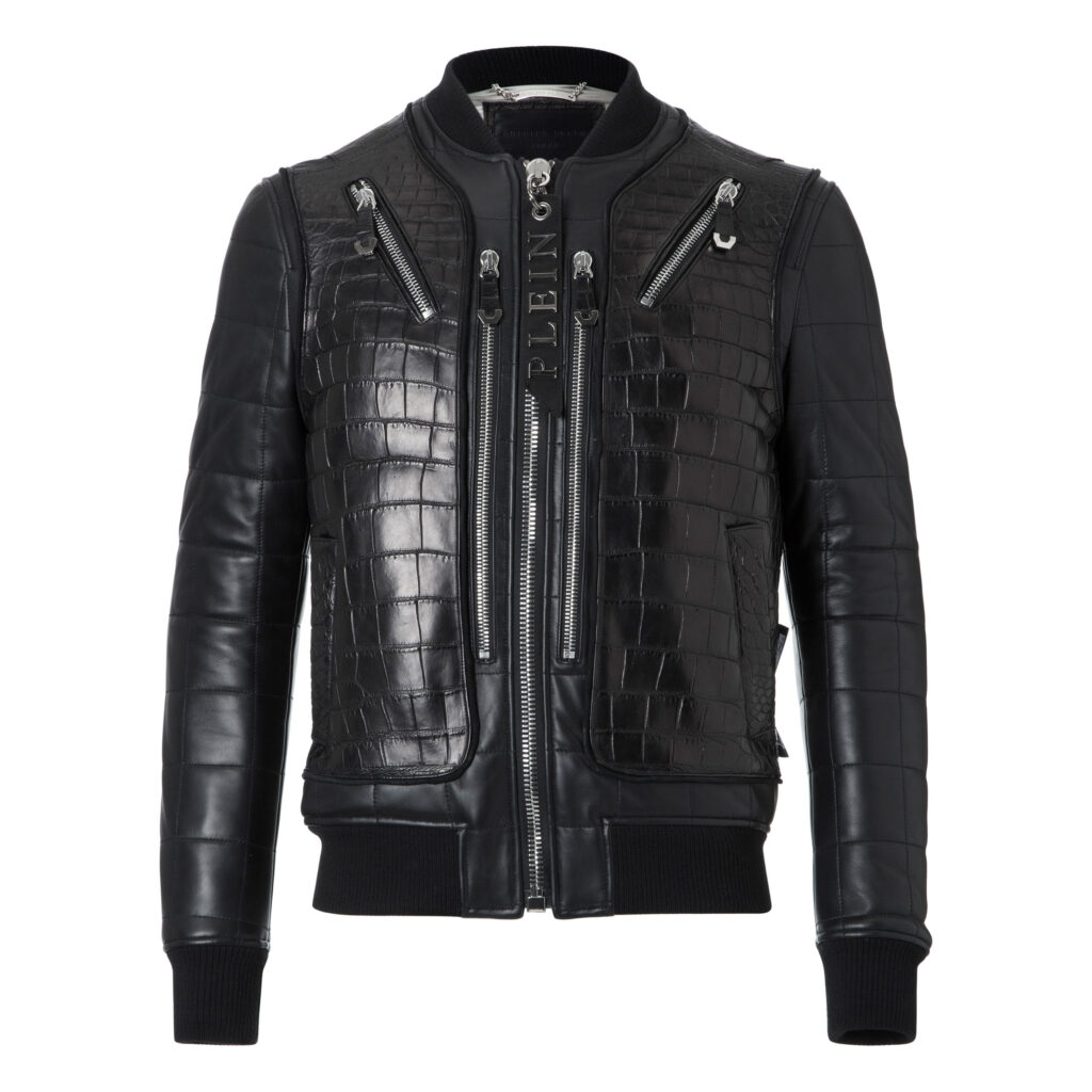 Philipp Plein Crocodile Leather Jacket - Leather Guys