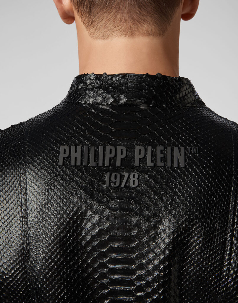 Philipp Plein Python Leather Jacket - Leather Guys