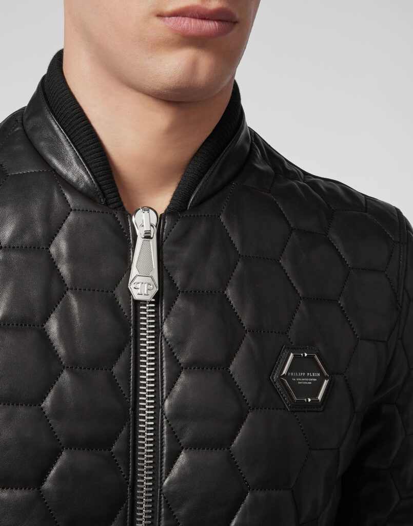 Philipp Plein Quilted Leather Jacket - Leather Guys