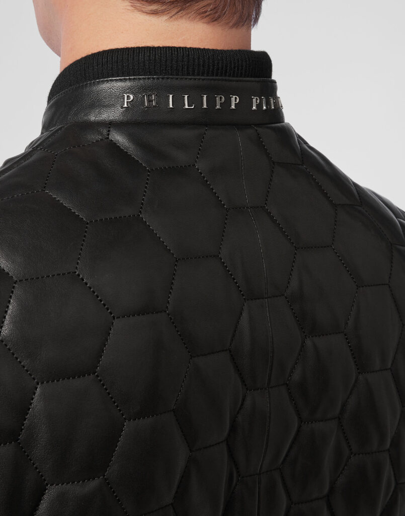 Philipp Plein Quilted Leather Jacket - Leather Guys