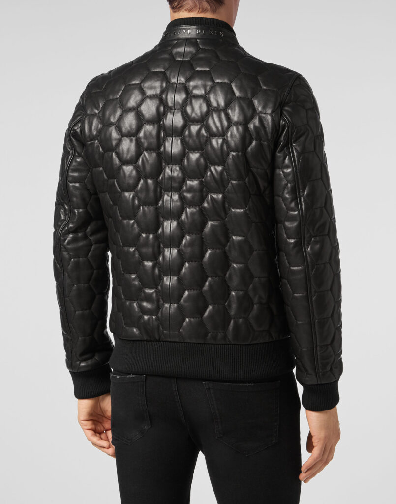 Philipp Plein Quilted Leather Jacket - Leather Guys