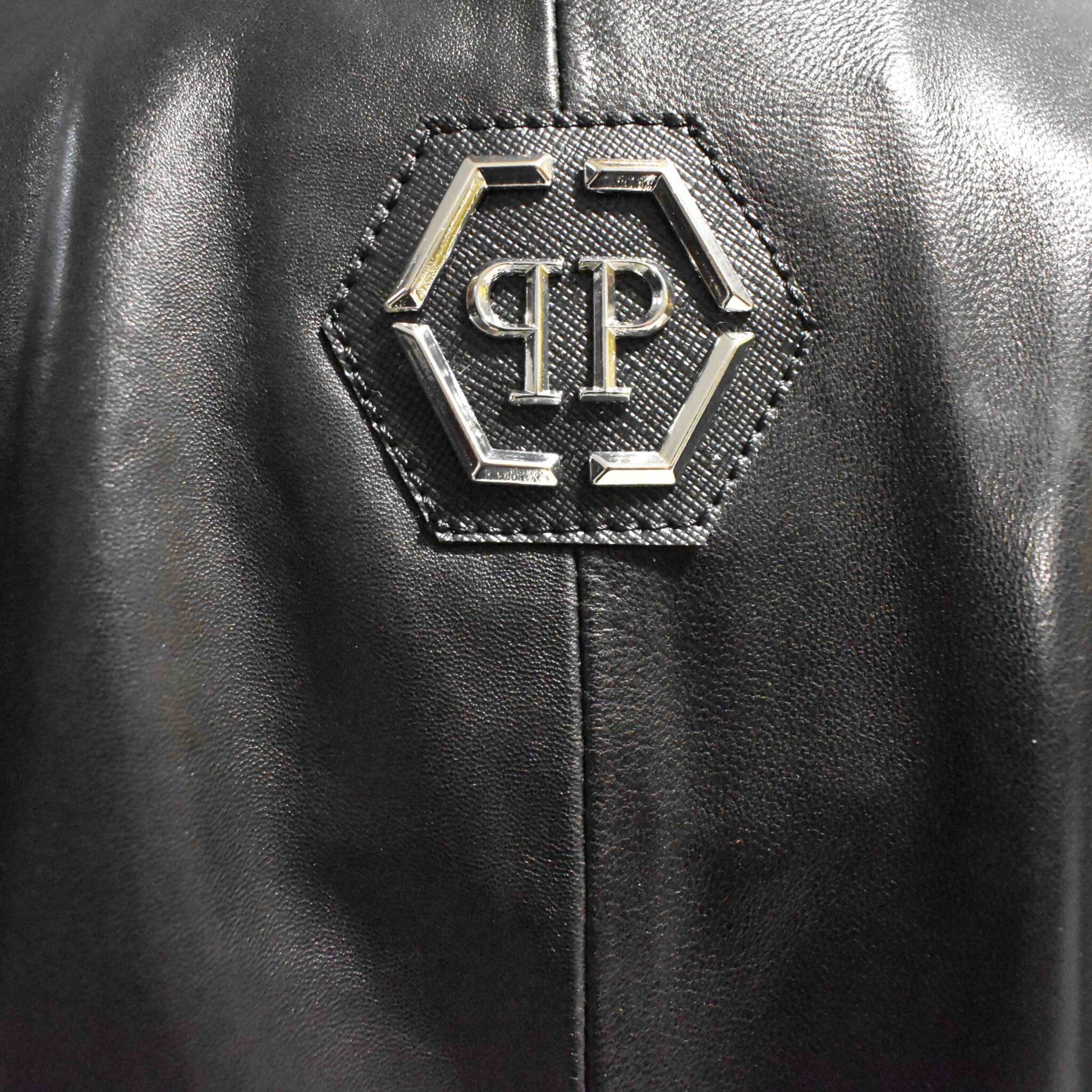 Philipp Plein Womens Leather Biker Jacket - Leather Guys