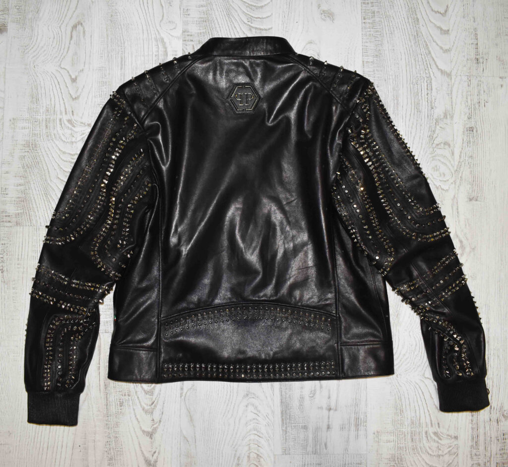 Philipp Plein Leather Biker Studs - Leather Guys: Luxury Leather Jackets