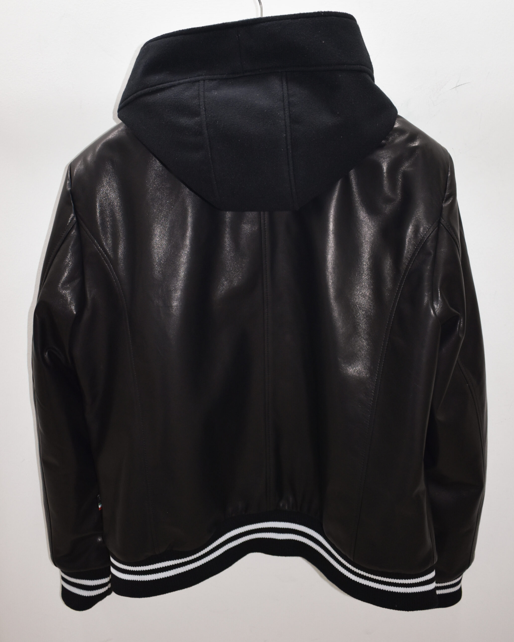 Philipp Plein Leather Hooded Jacket - Leather Guys