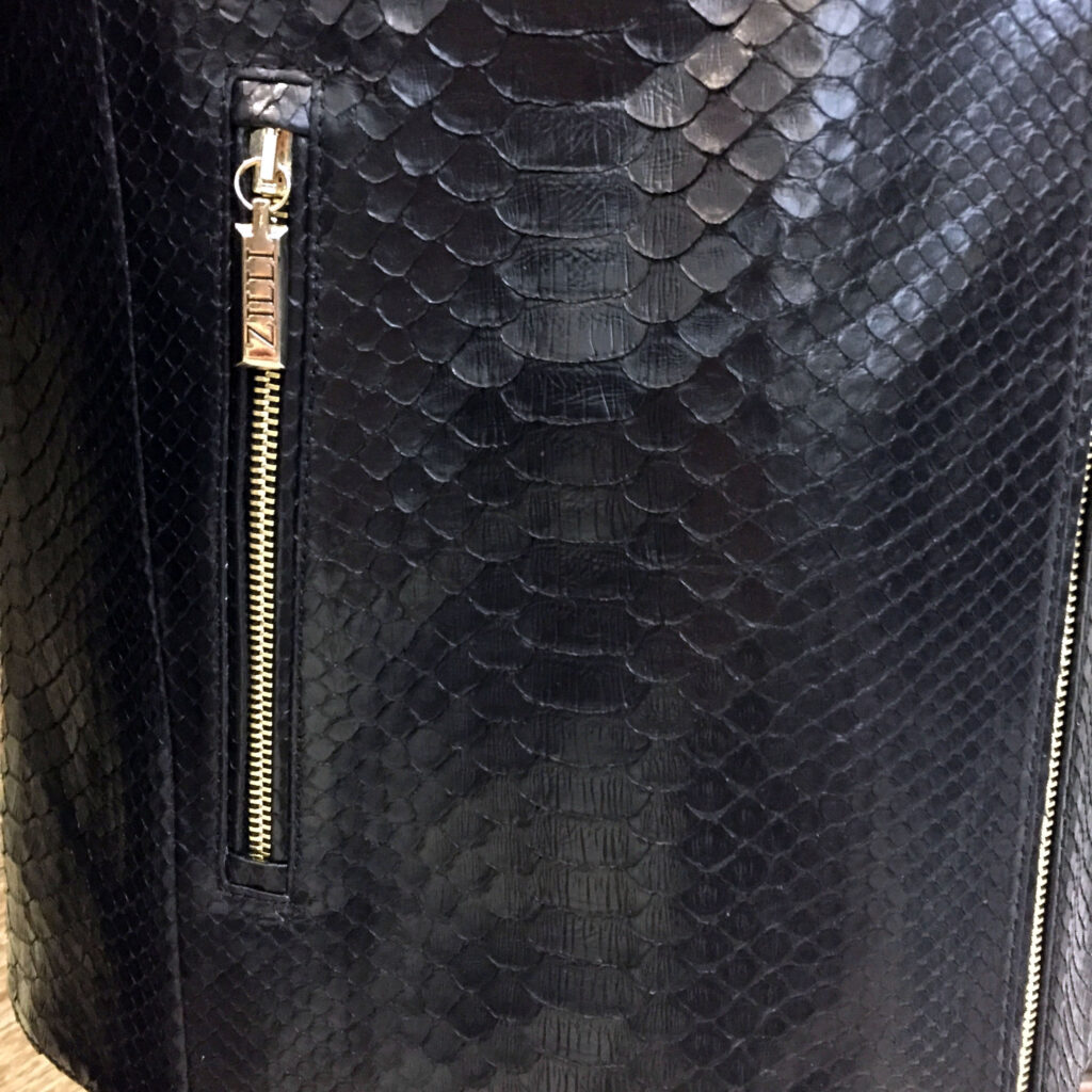 Black Snake Skin Moto Jacket - Leather Guys: Luxury Leather jackets