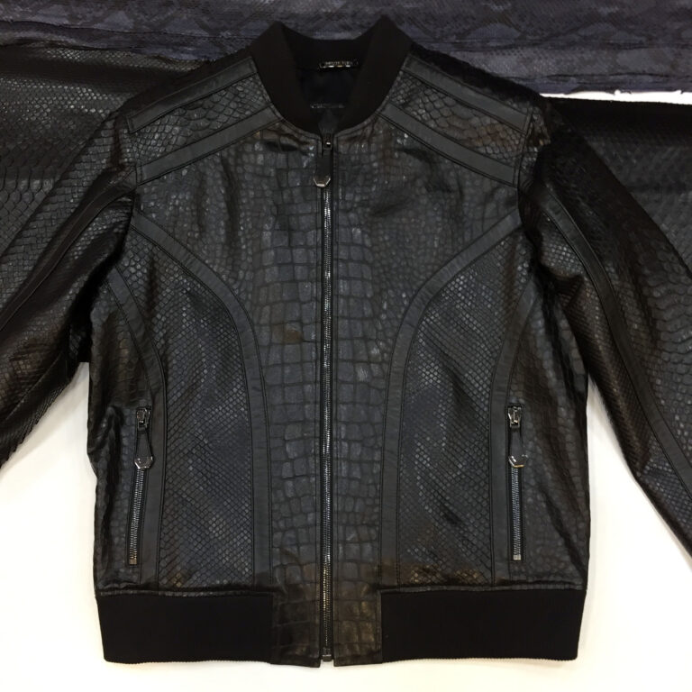 Philipp Plein Crocodile Print Python Jacket - Leather Guys