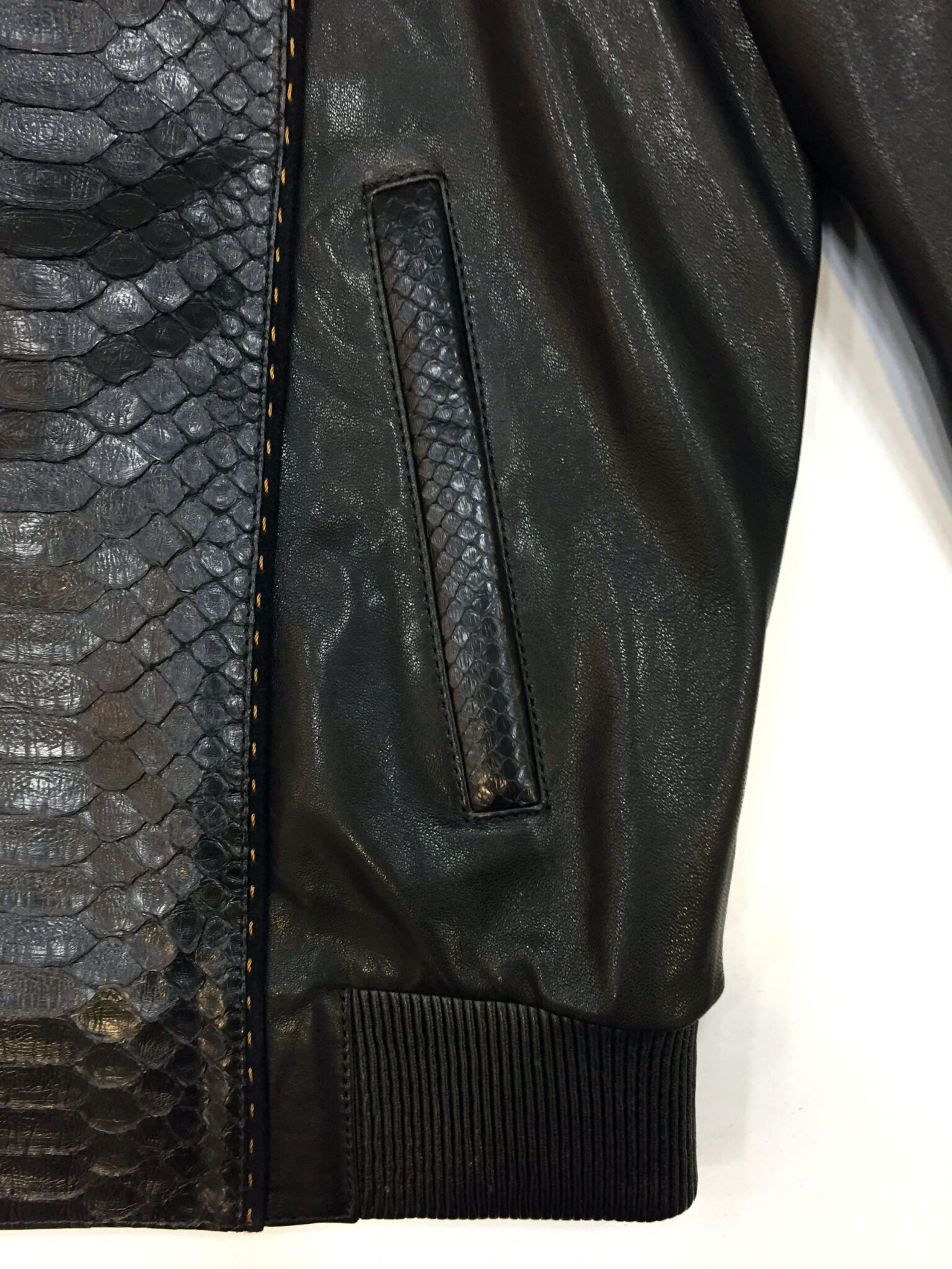 Python Leather Lambskin Jacket - Leather Guys: Luxury Leather jackets