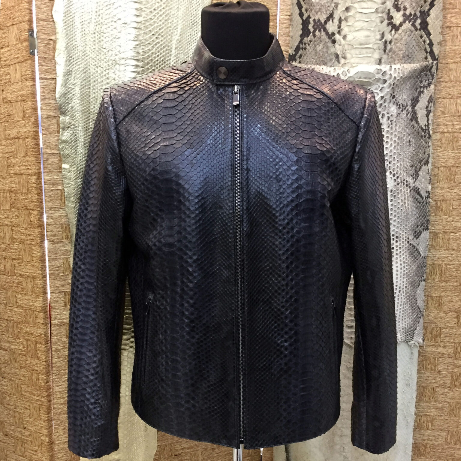Mens Snake Leather Jacket - Leather Guys: Luxury Leather jackets