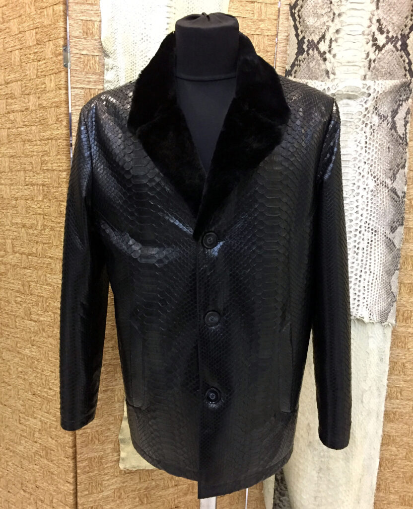 Mens Python Leather Coat - Leather Guys: Luxury Leather jackets