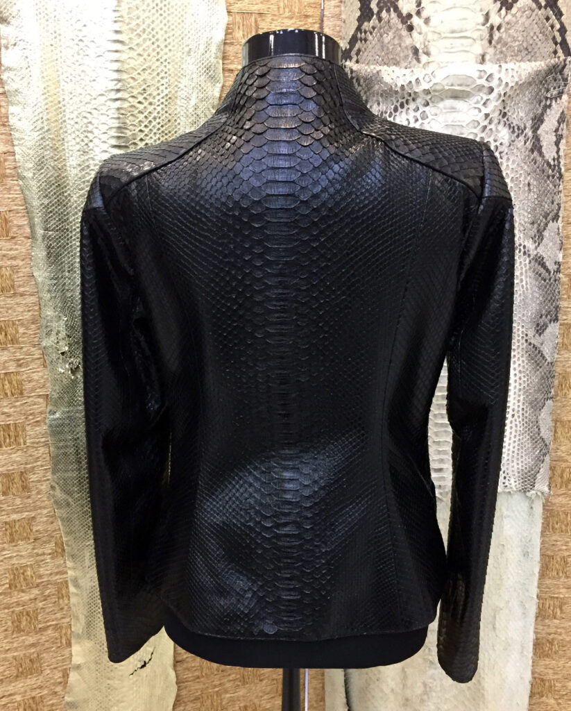 Womens Genuine Python Skin Jacket - Leather Guys