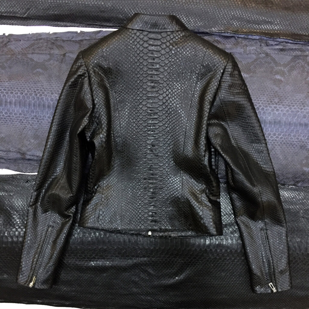 Womens Snakeskin Biker Jacket - Leather Guys: Luxury Leather Jackets