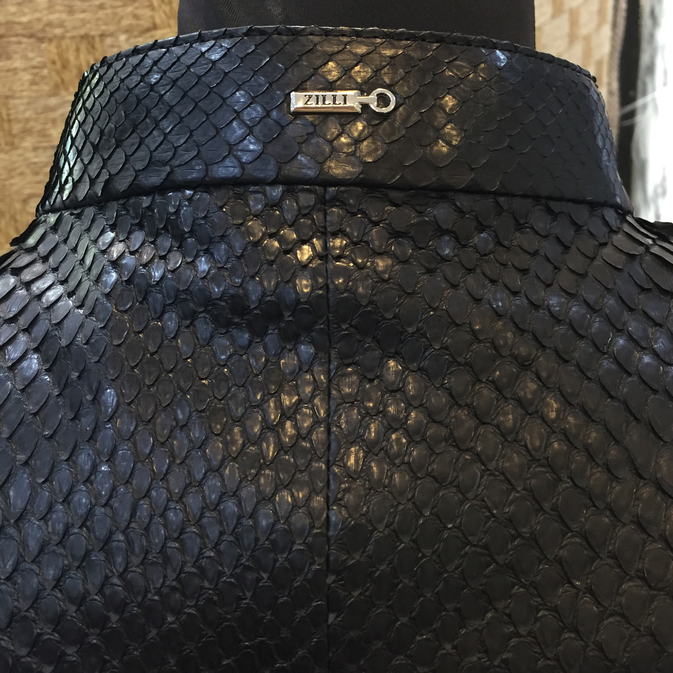 Black Python Skin Jacket - Leather Guys: Luxury Leather jackets