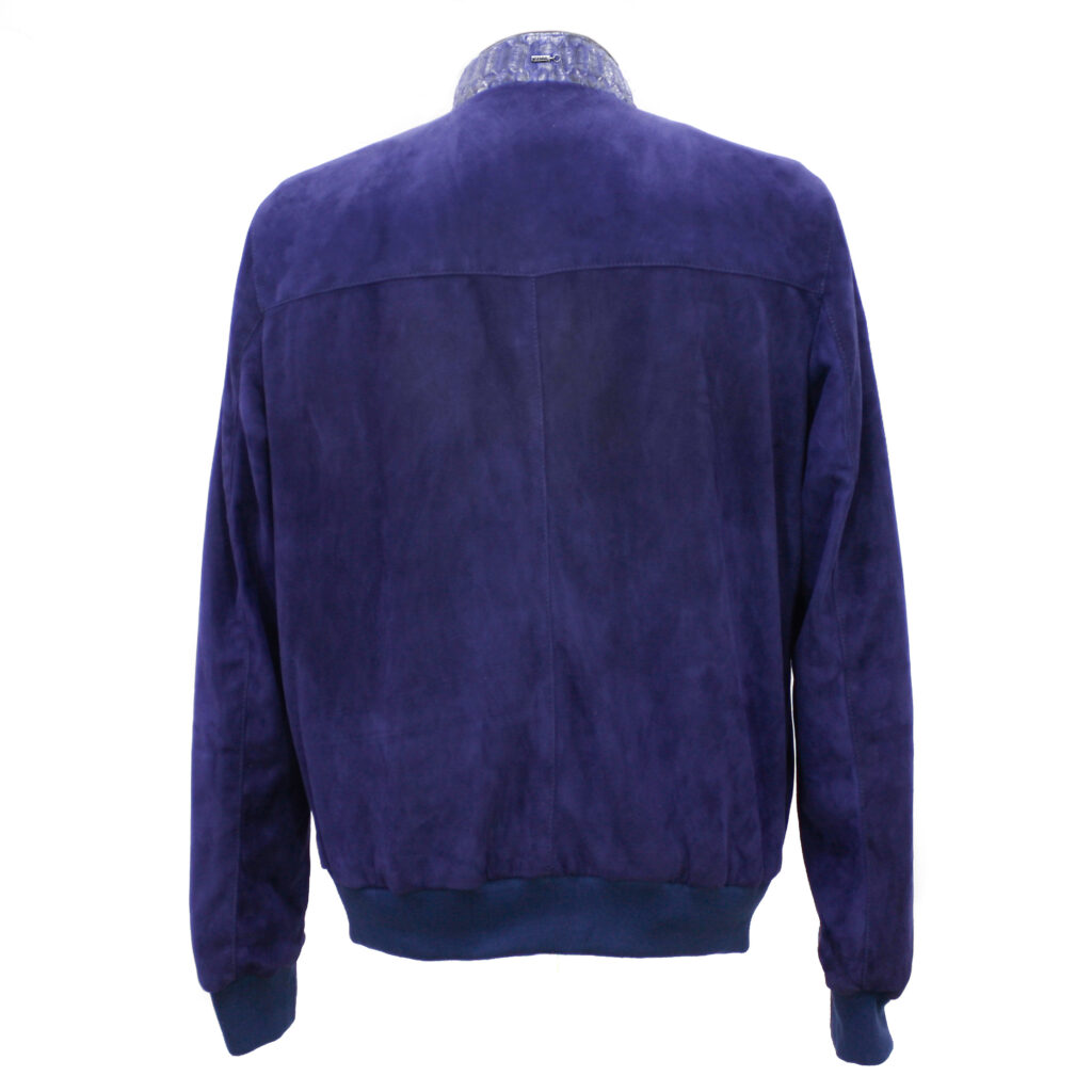 Luxury Python Trim Suede Jacket - Leather Guys: Luxury Leather Jackets