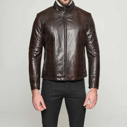 Brown Python Skin Jacket - Leather Guys: Luxury Leather Jackets