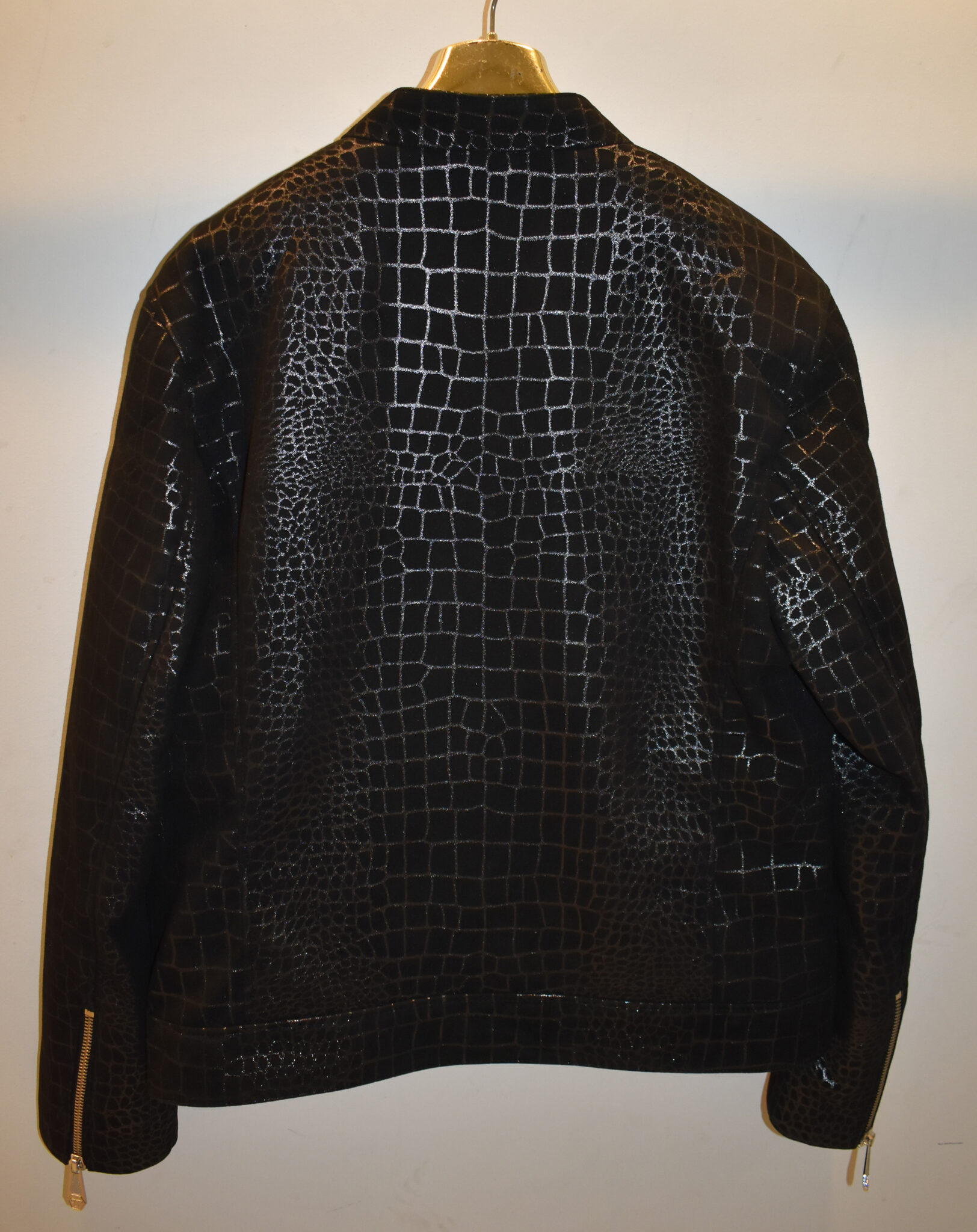 Philipp Plein Crocodile Embossed Suede Jacket - Leather Guys