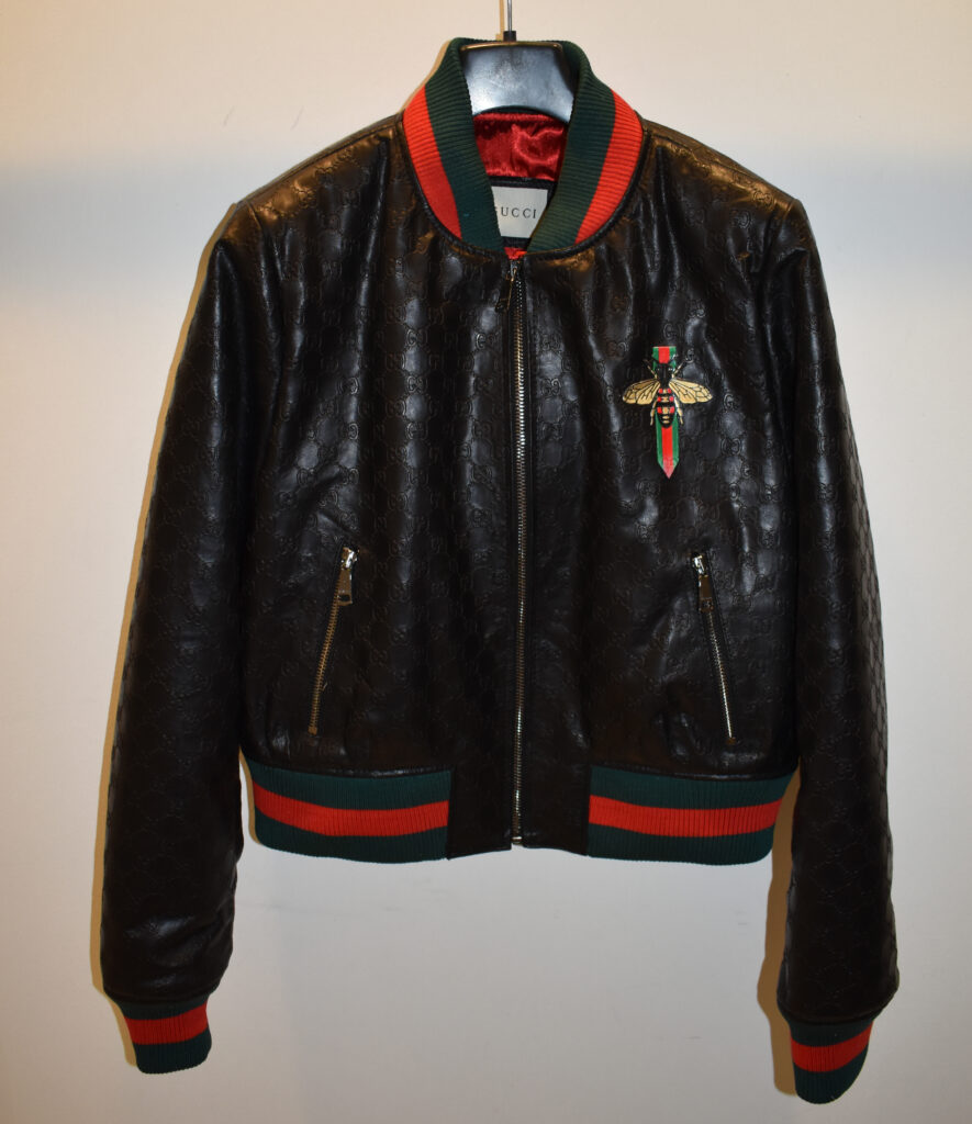 Gucci Women's Mickey Mouse Leather Bomber Replica Jacket - Leather Guys