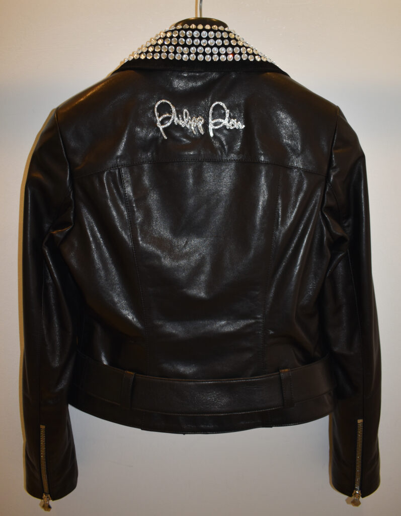 Philipp Plein Women Studded Replica Leather Biker Jacket - Leather Guys