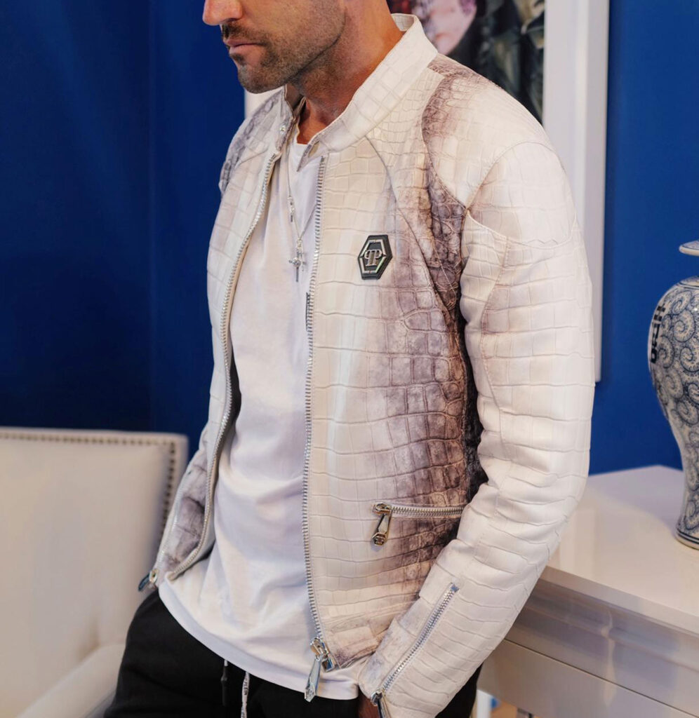 Philipp Plein Himalaya Crocodile Jacket - Leather Guys