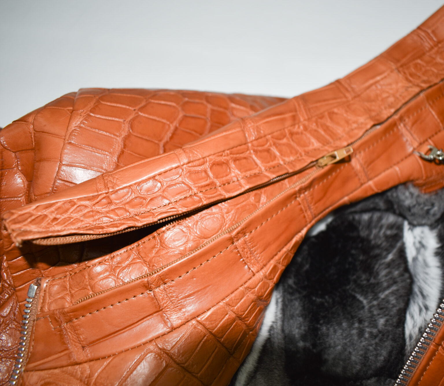 Genuine Crocodile Leather Jacket - Leather Guys