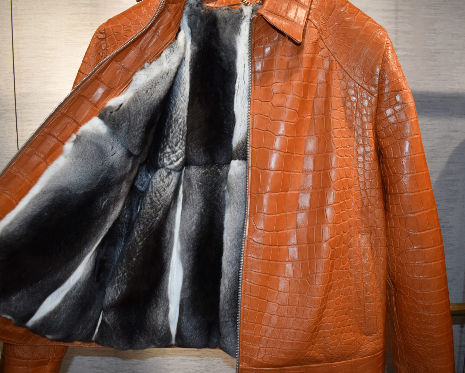Genuine Crocodile Leather Jacket - Leather Guys