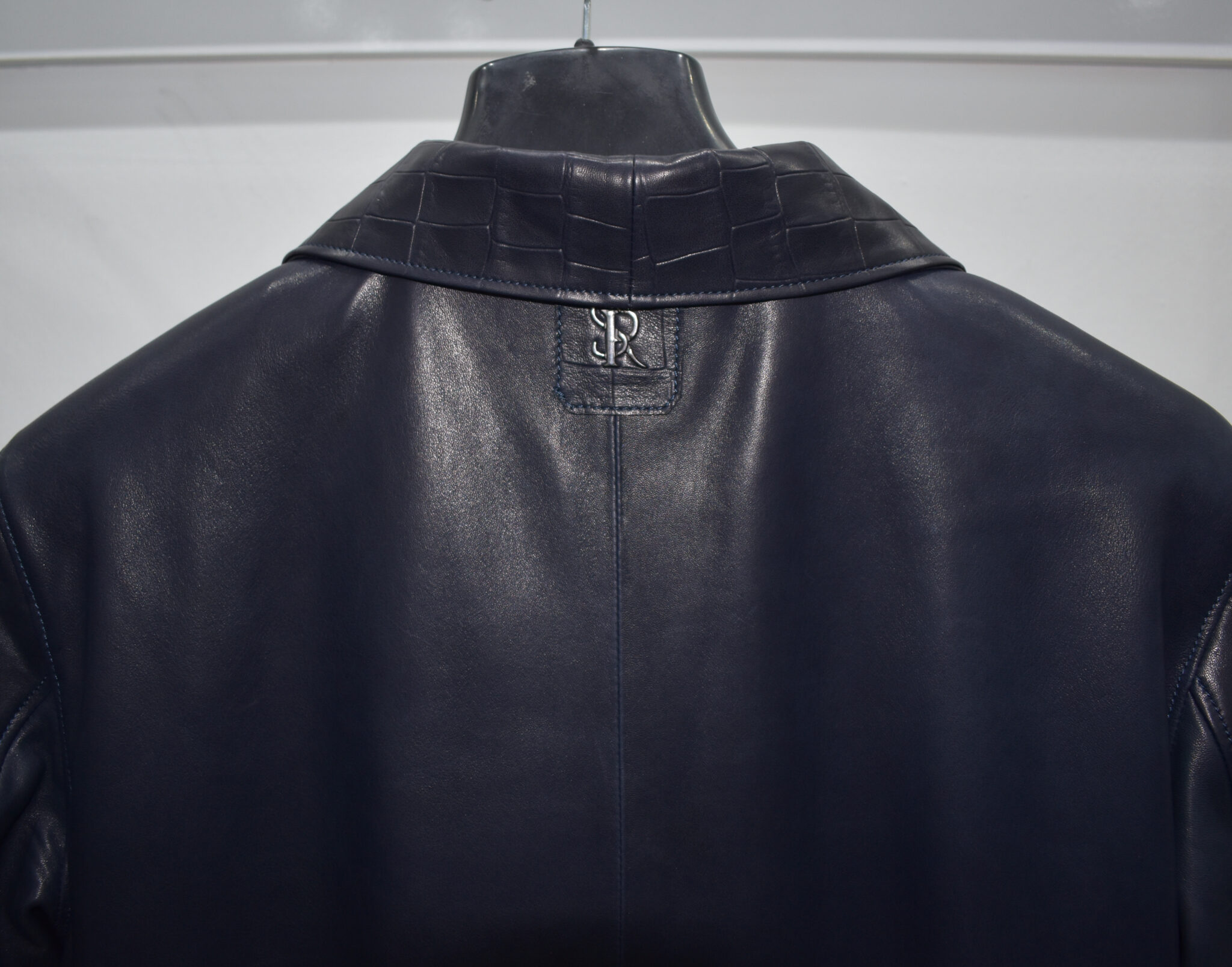 SR Crocodile Embossed Leather Jacket - Leather Guys