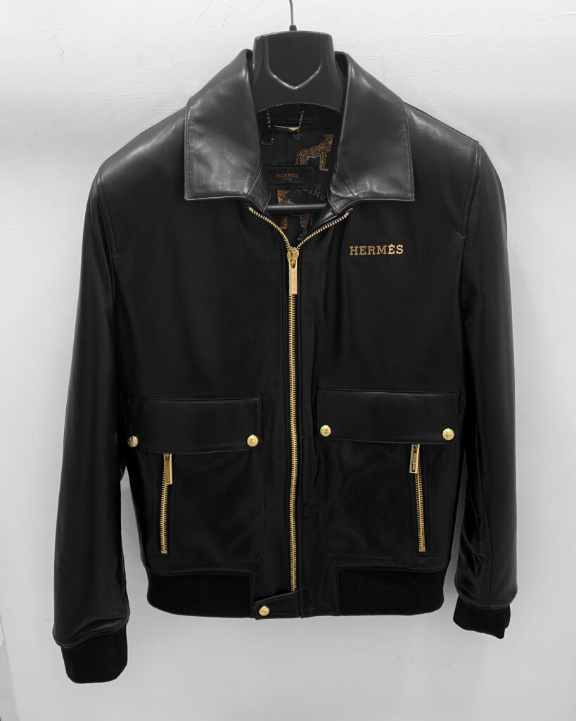 Hermes Replica Black Leather Jacket - Leather Guys