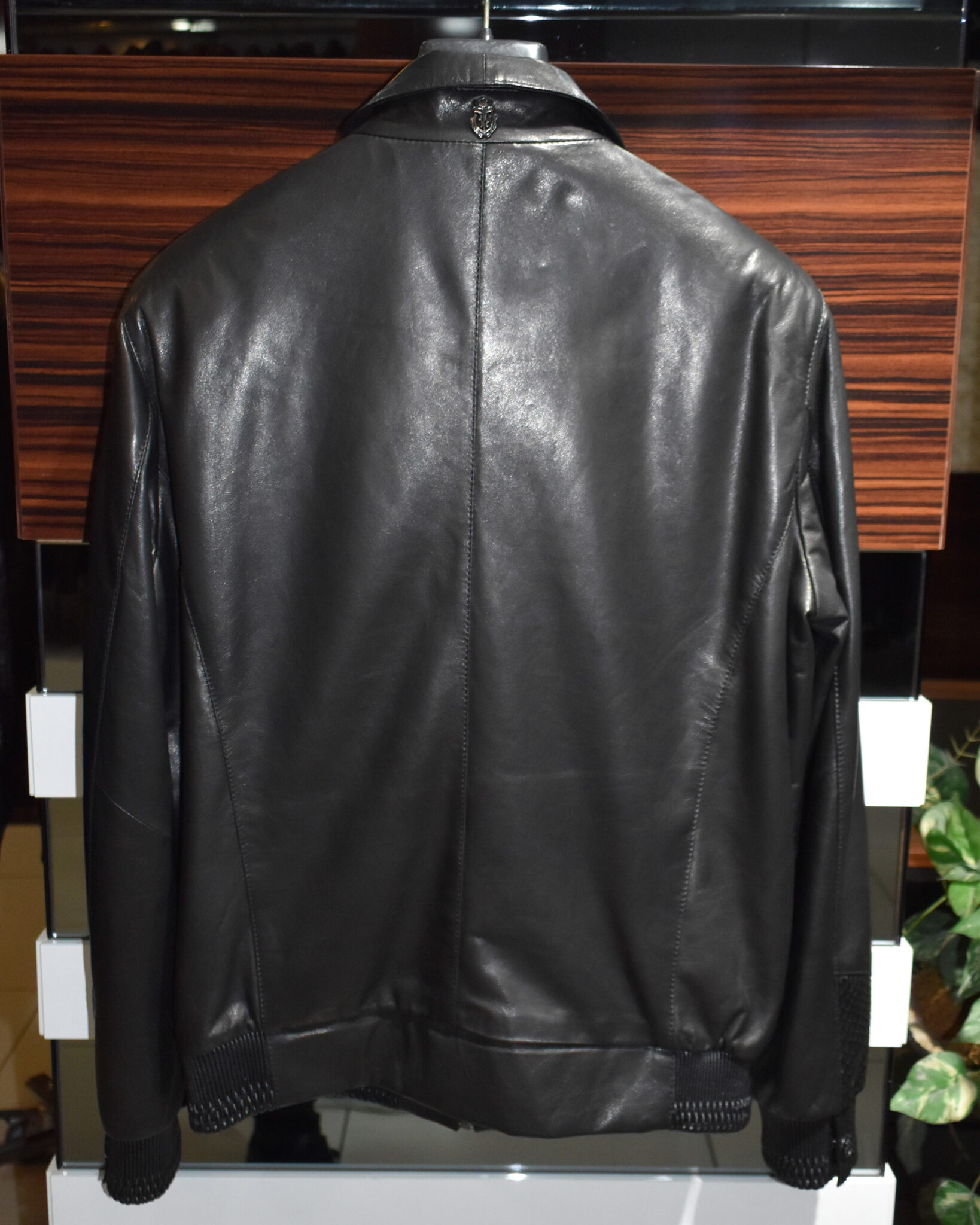 Billionaire Python Trim Leather Jacket - Leather Guys