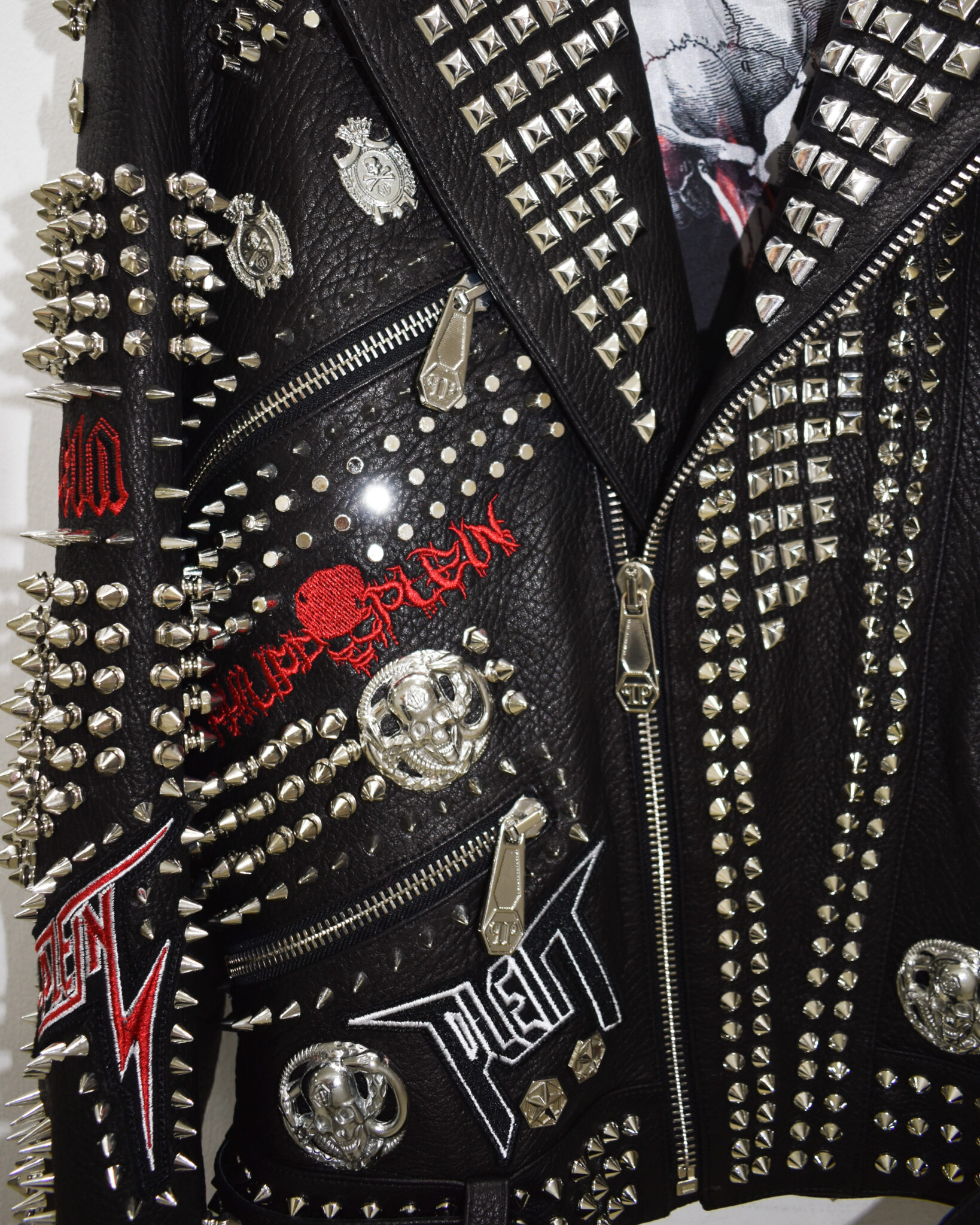 Philipp Plein Rock Biker Leather Jacket - Leather Guys