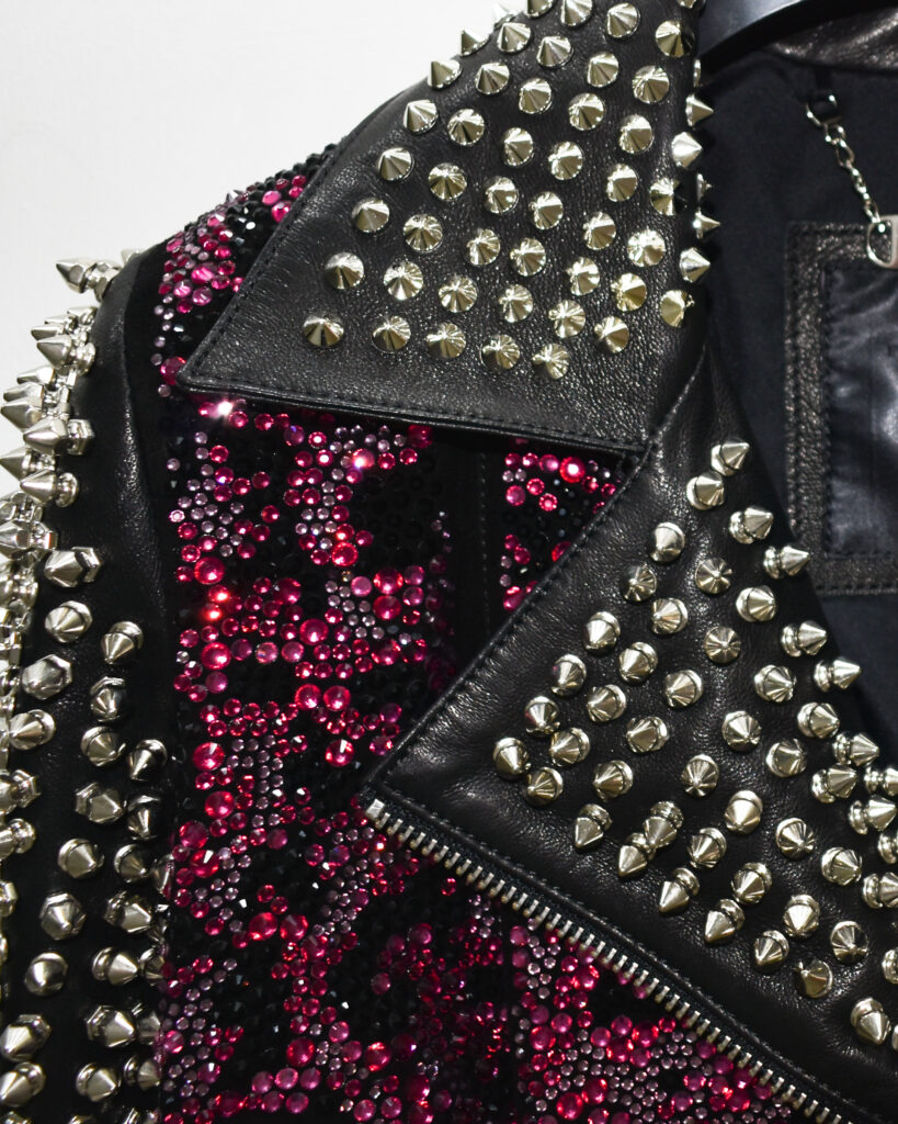 Philipp Plein Women Pink Paradise Leather Biker Jacket - Leather Guys