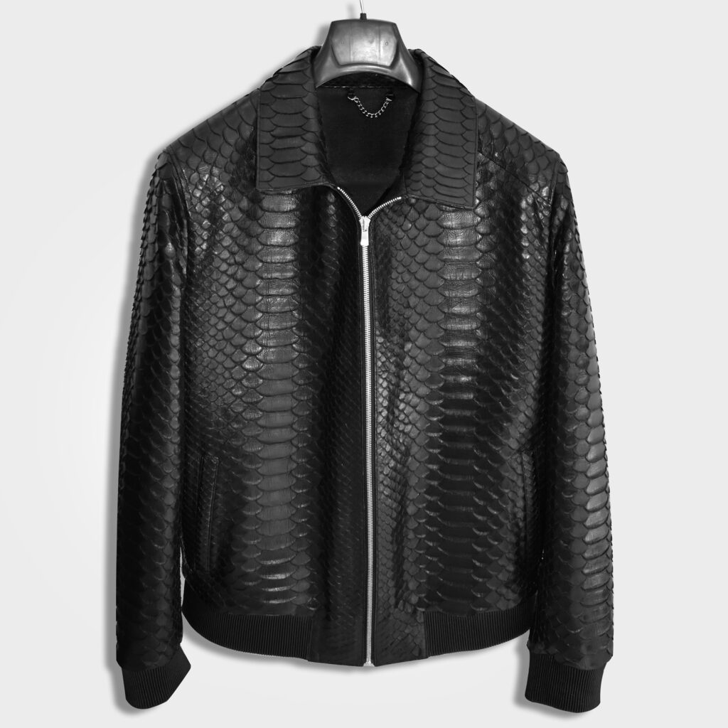 Dragon Python Leather Jacket - Leather Guys