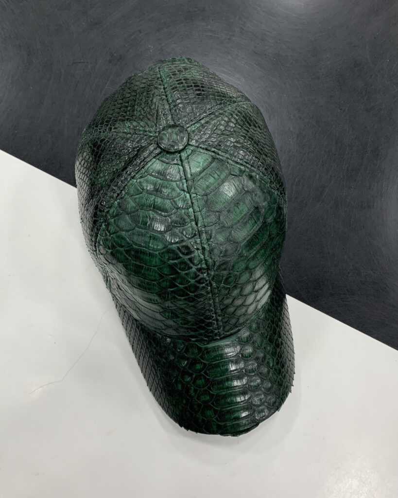 Python Leather Baseball Cap - Leather Guys