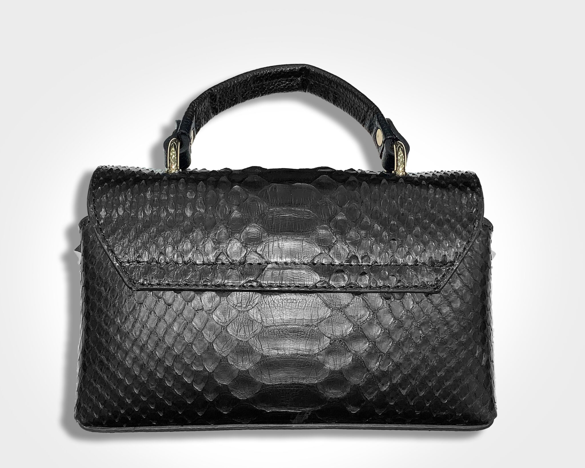 Women Genuine Python Leather Small Handbag - Leather Guys