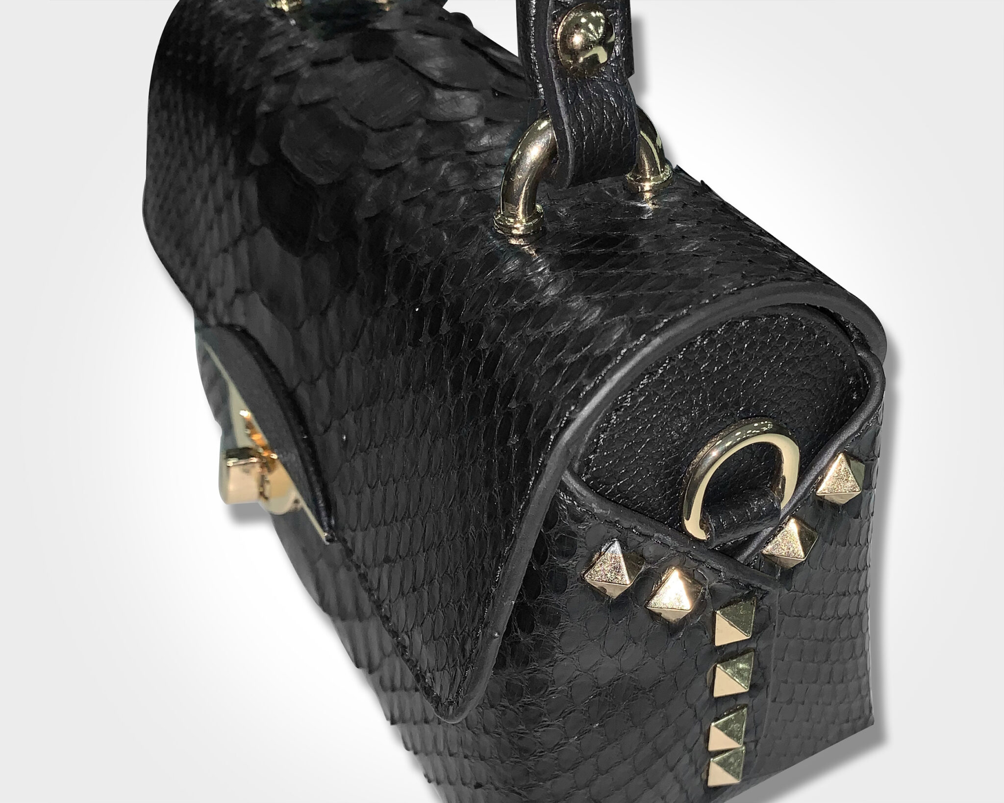 Women Genuine Python Leather Small Handbag - Leather Guys