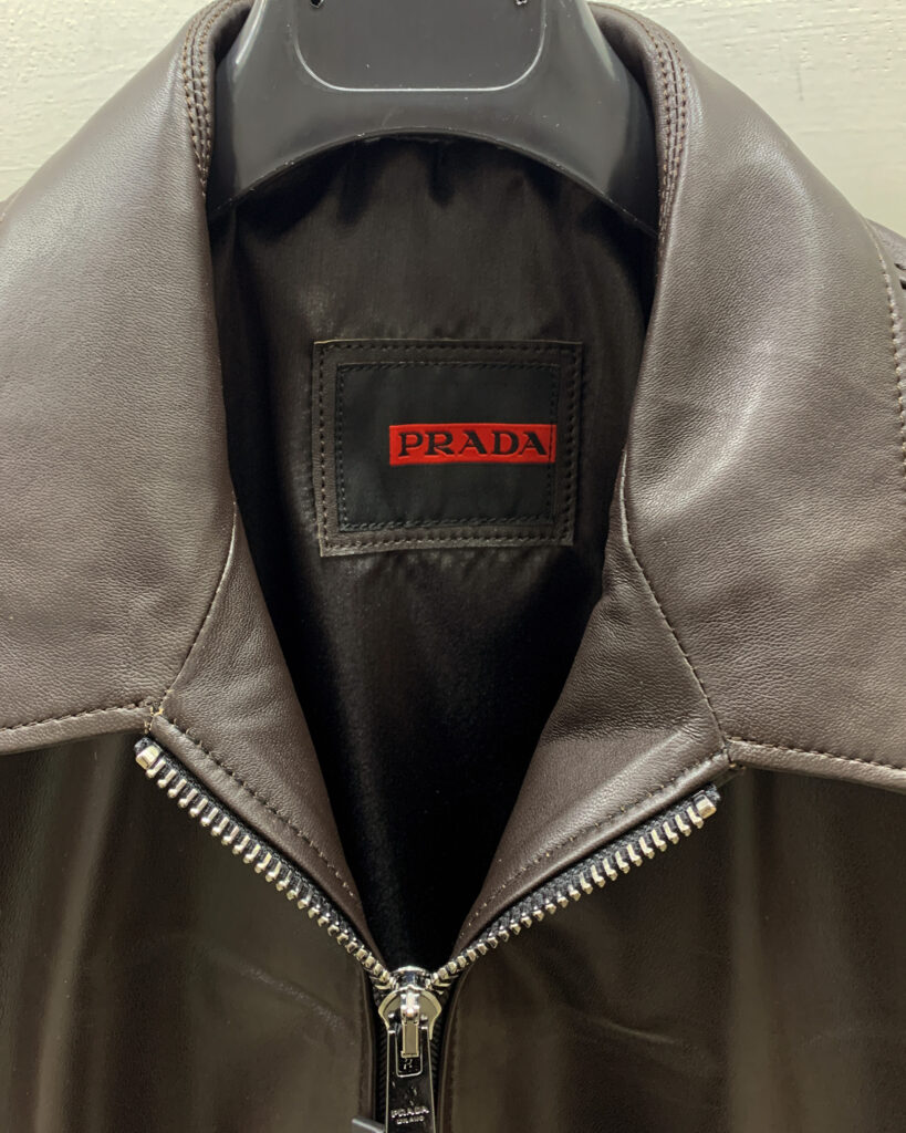 Prada Dark Brown Leather Bomber Jacket - Leather Guys