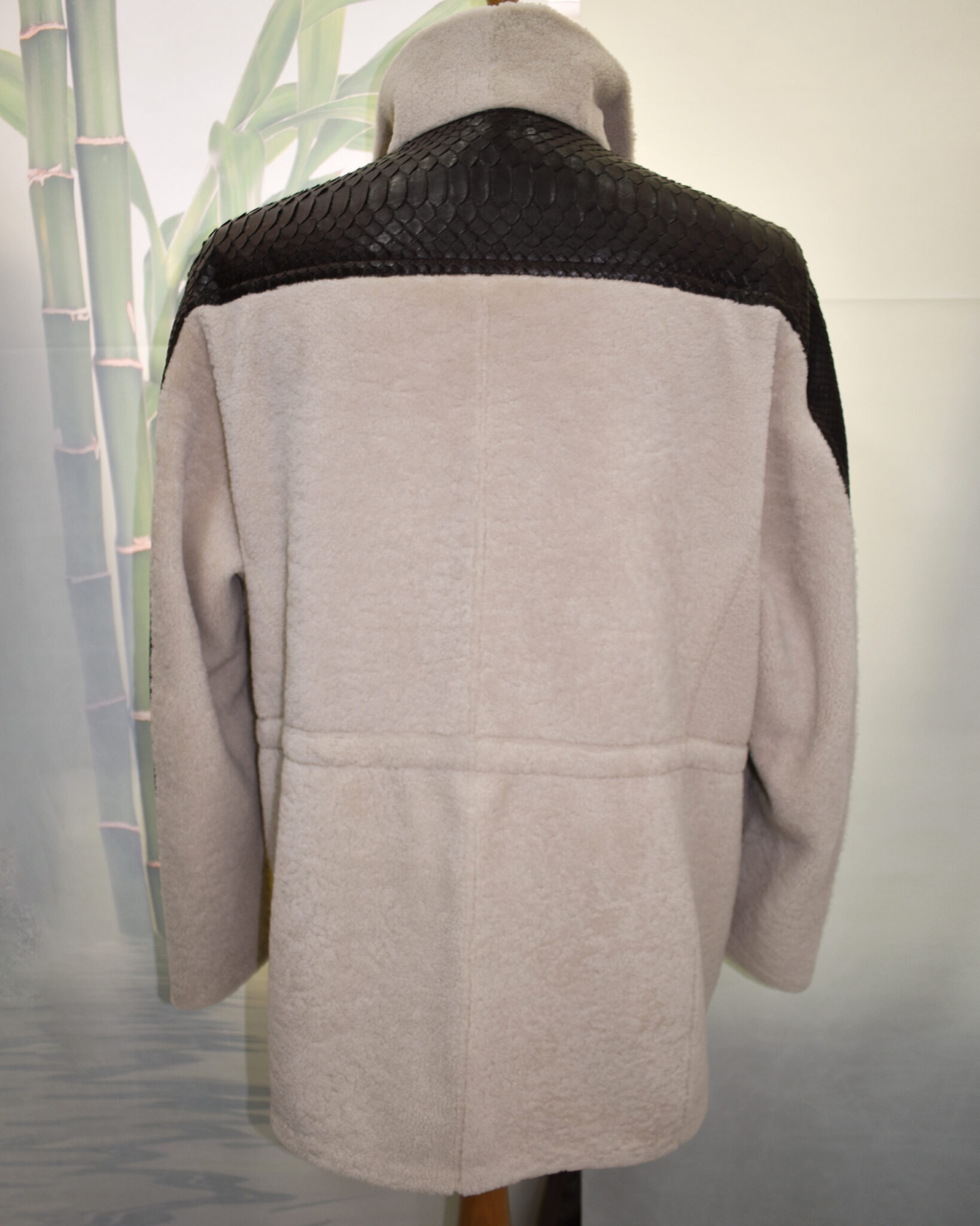 Hermes Men Fur Coat With Python Leather Trim - Leather Guys