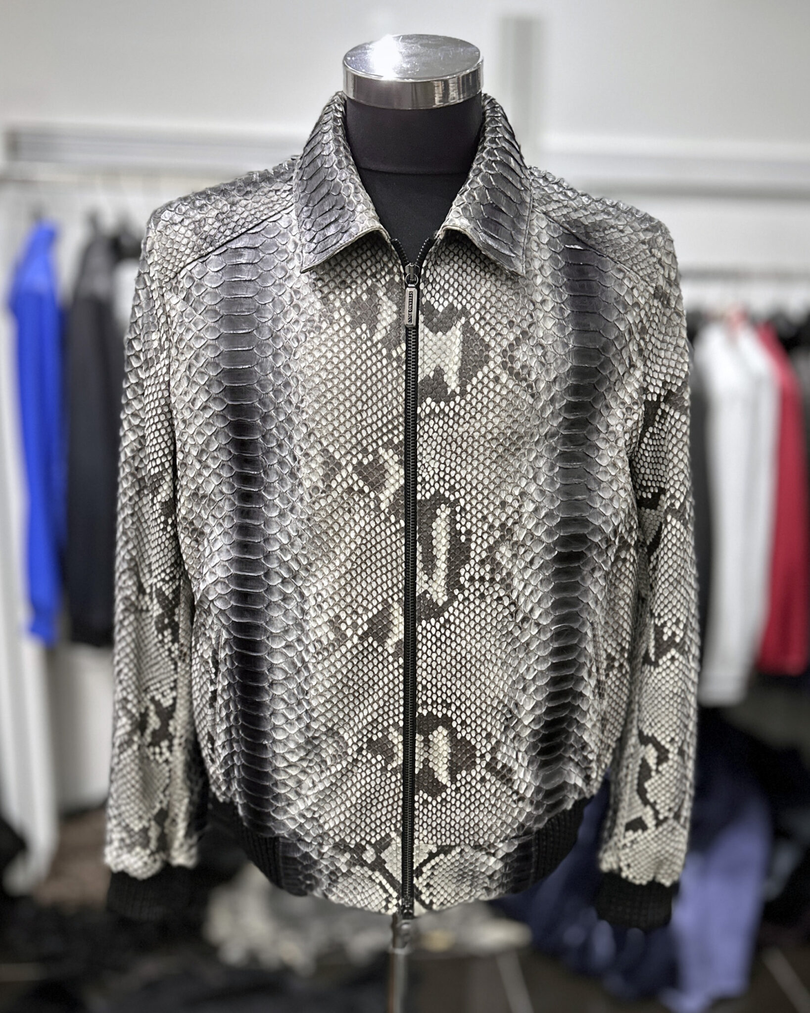 Snake Jackets Leather Guys Genuine Python Skin Jackets
